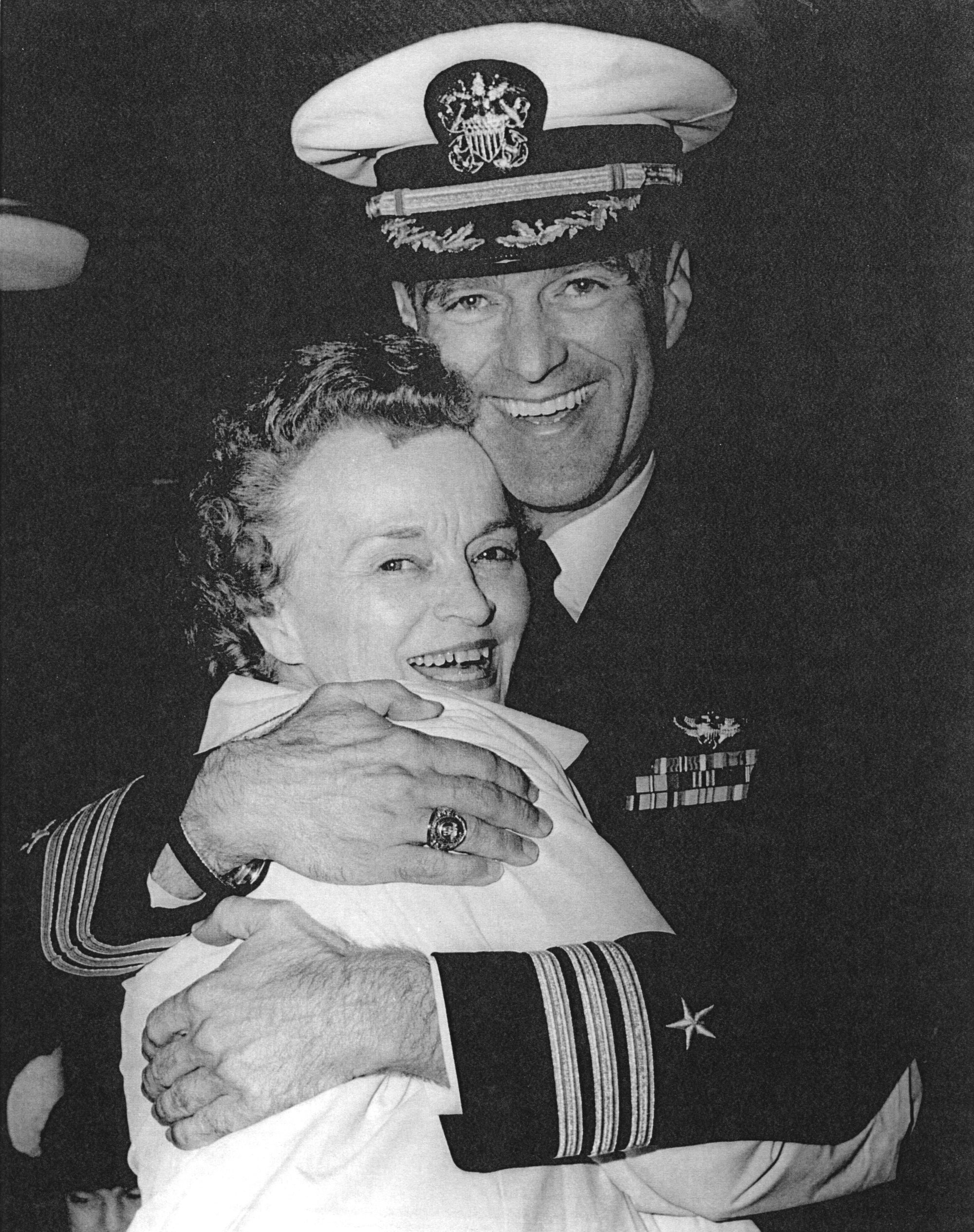 Jim Hickerson being greeted by his mother, Faye Hickerson, at Hickory ...